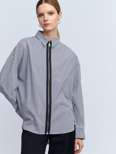 Рубашка Женский Zolla белый Длинный Хлопок, размер 52 Китай, рост 164-176 купить c доставкой на ...