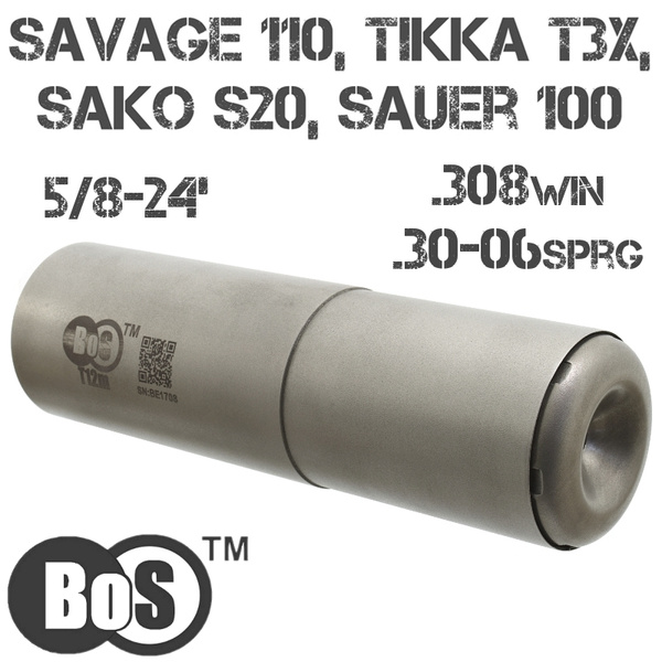 ДТКП (ДТК, Глушитель, банка от Кука) BoS T12m на Savage 110, Tikka T3x ...