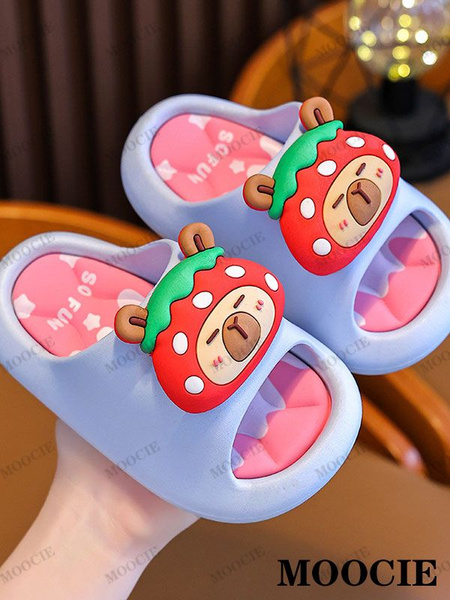 Пантолеты Девочки, Мальчики MOOCIE, размер 26, 27 Полиэстер с ПВХ покрытием Круглый нос Без ...