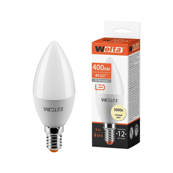 Лампа WOLTA LED 25YC5E14 купить на OZON по низкой цене (3006894122)