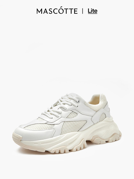 Кроссовки Женский Mascotte Натуральная кожа, Текстиль, размер 38 4 На любой сезон Шнурки ...