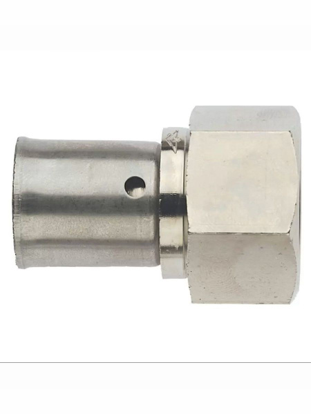 Пресс-фитинг Муфта 20x2 мм x 3/4" ВР. Prandelli (Италия), латунь, профиль TH/H/U, для труб м/пл ...