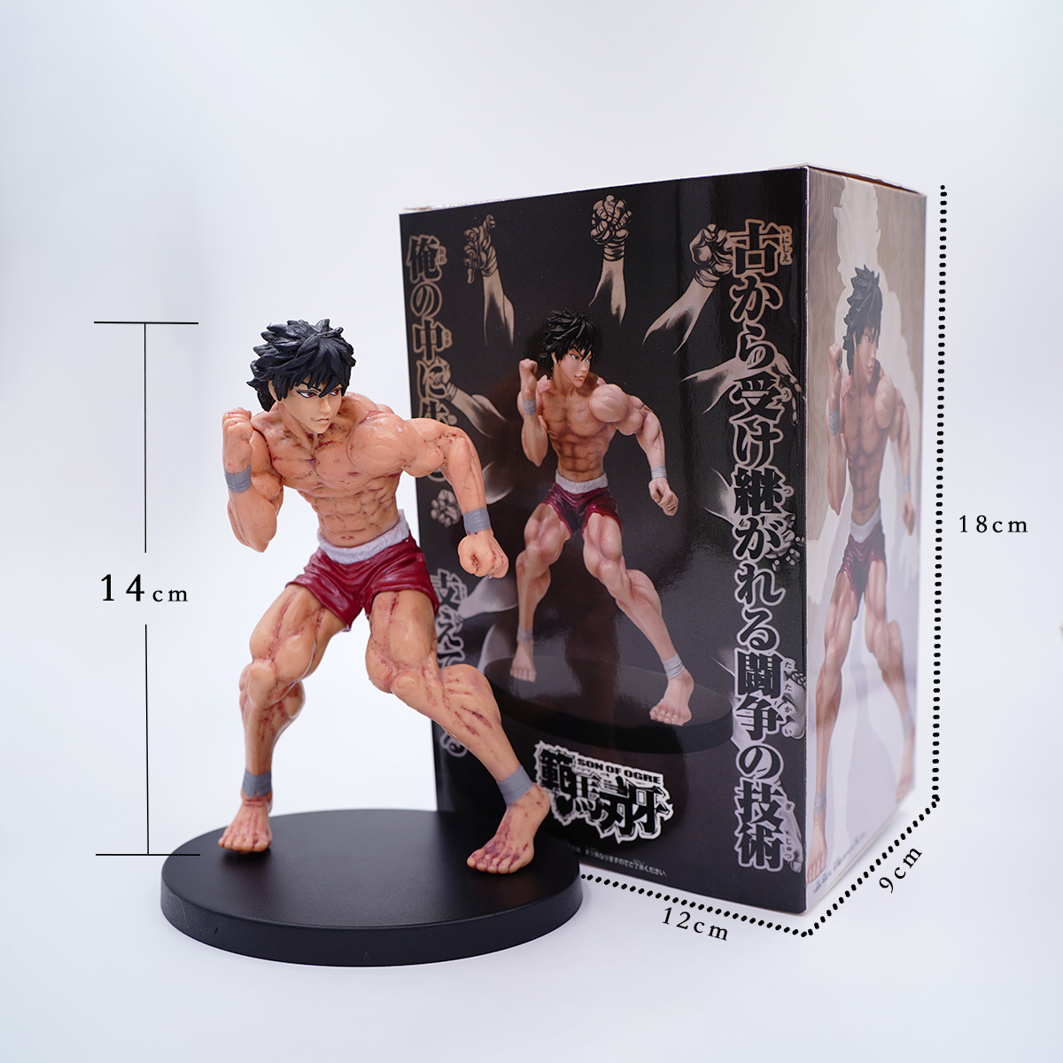 Фигурка Баки Ханма (Baki Hanma) из аниме Граppler Baki, 14-15см, PVC ...