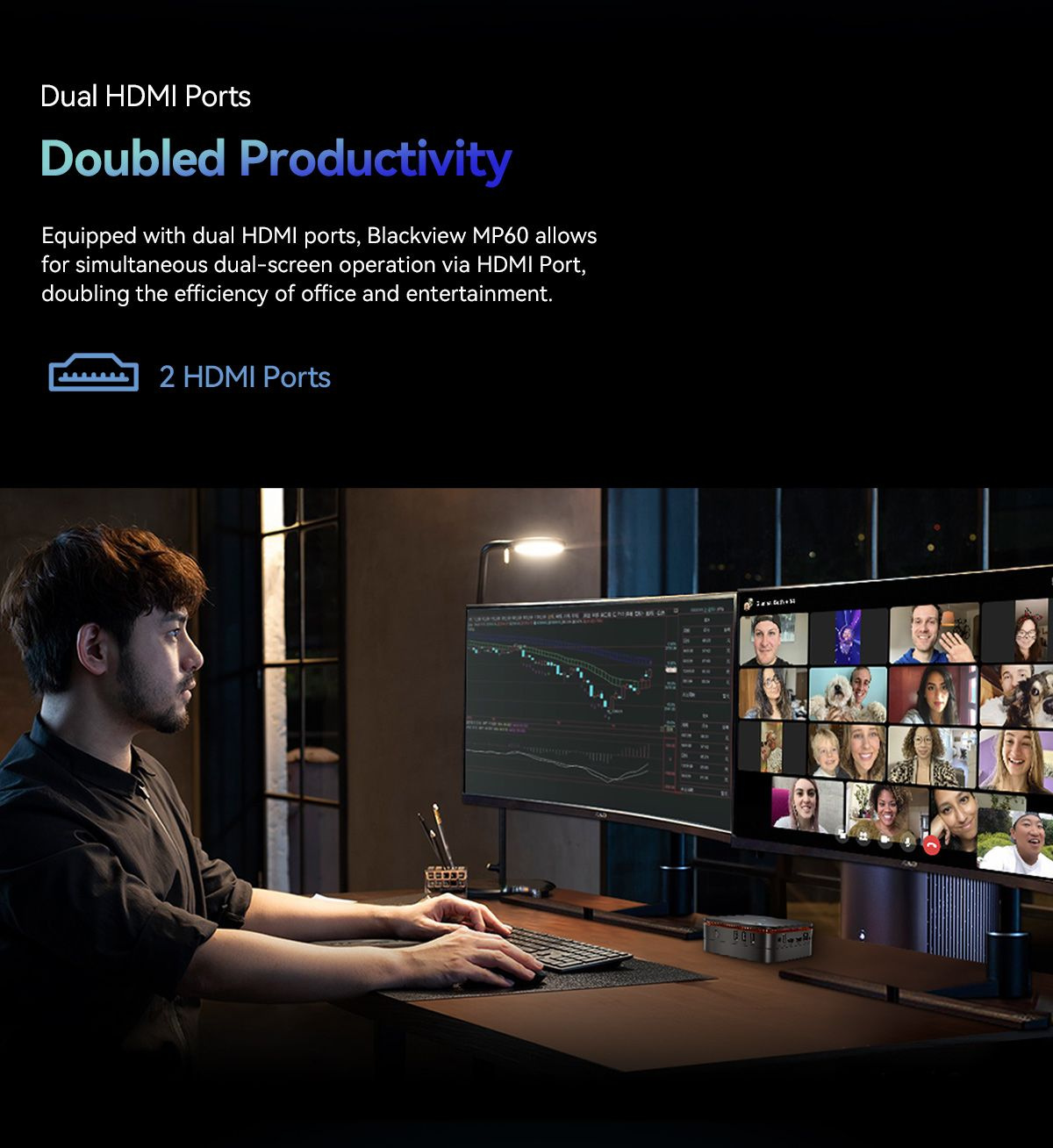 Blackview Мини-ПК MP60 (Intel N150, RAM 16 ГБ, SSD 1024 ГБ, Intel UHD ...