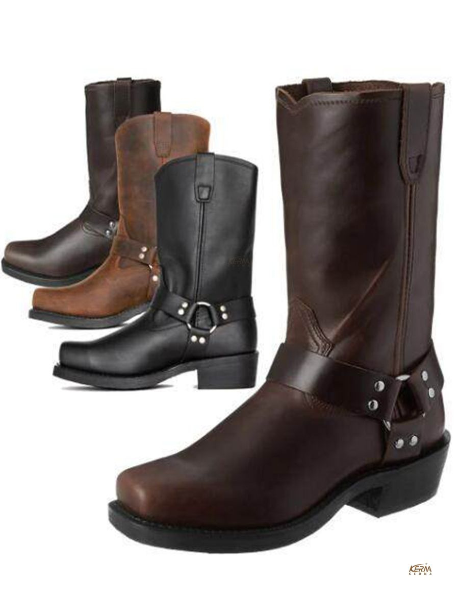 Казаки Мужской, Женский KERNA, размер 41 коричневый На любой сезон 6 Толстый каблук Китай ...