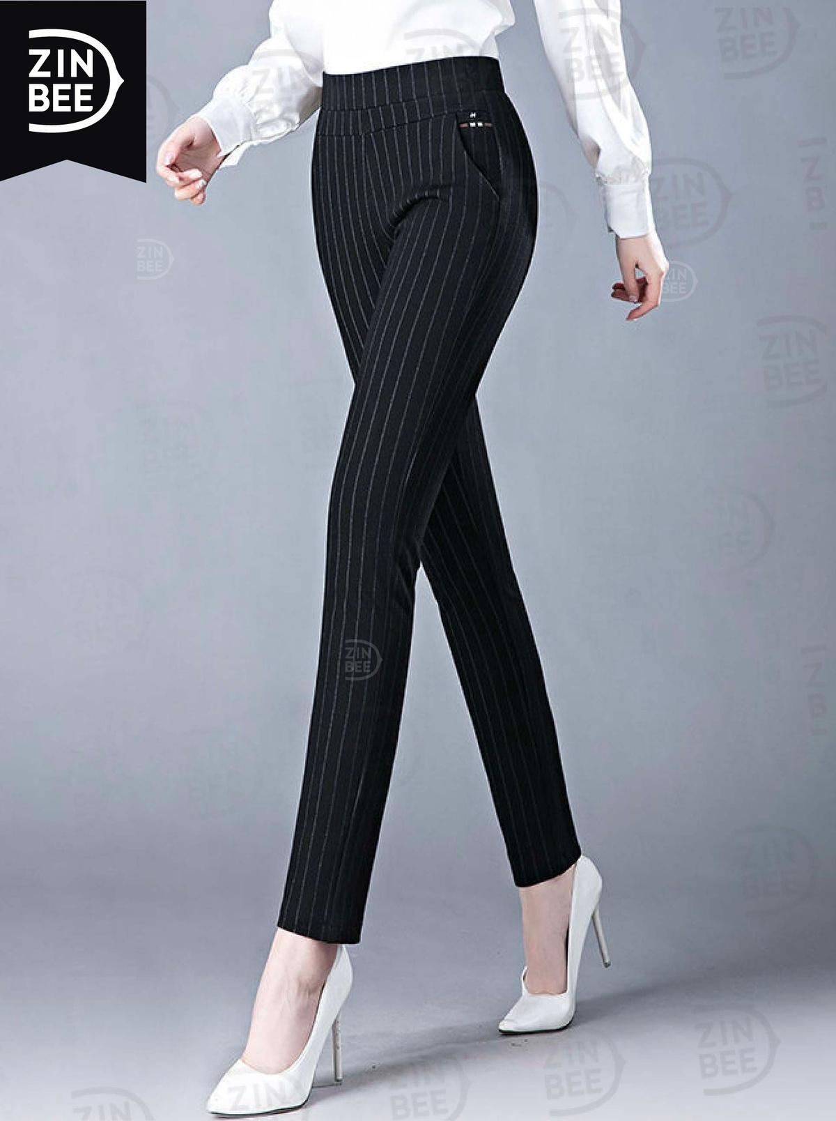 Брюки Женский ZinBee серый Вата РВ Повседневный, размер 56 На любой сезон Китай купить c ...