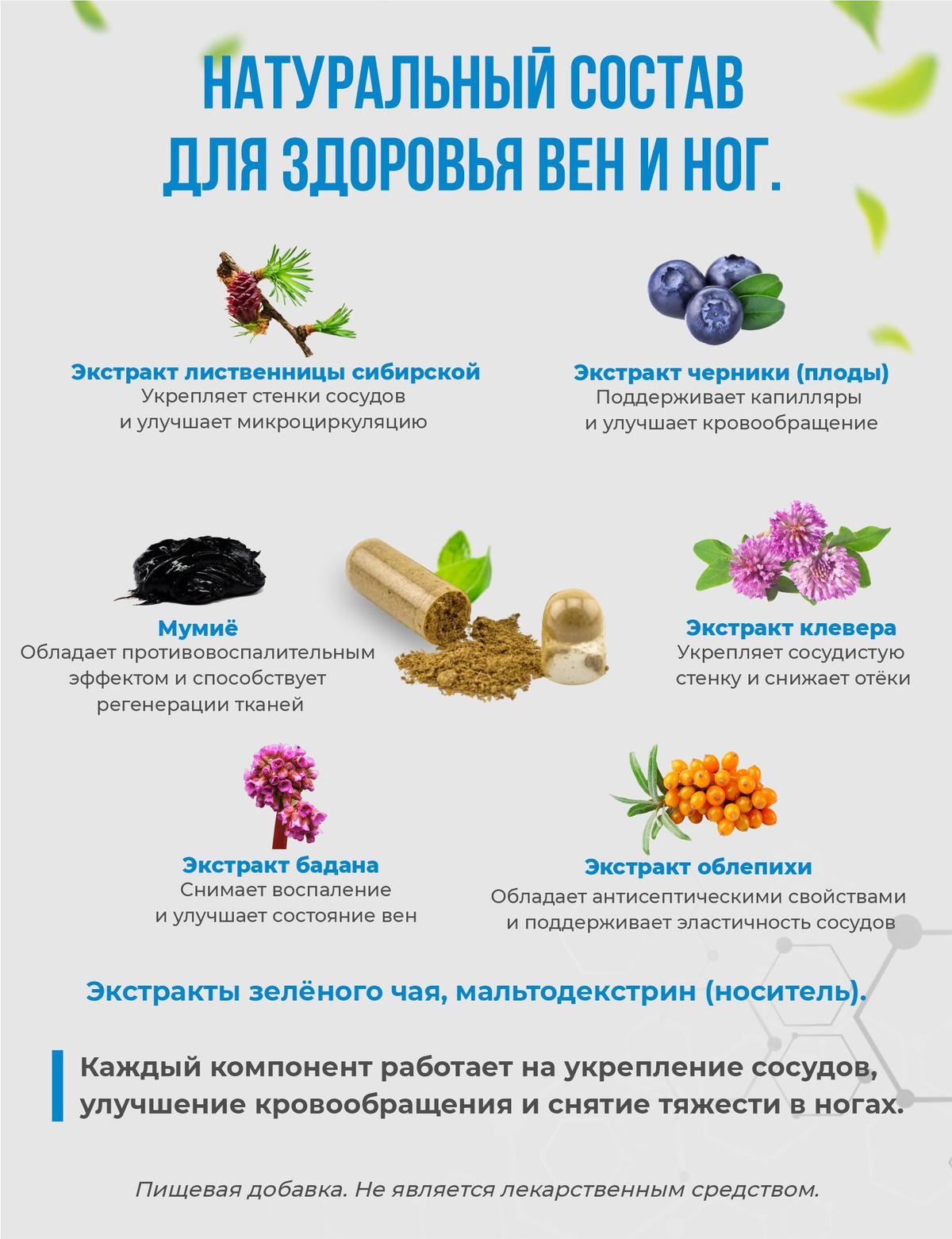 Венотоник от варикоза для вен и сосудов ног, от отеков и тяжести ...