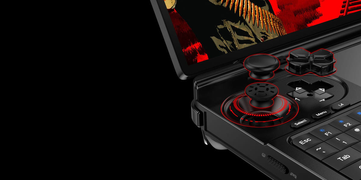 Ноутбук GPD Gamepad Digital, 7, MINI, AMD Ryzen AI 9 HX 370, 32 ГБ, AMD ...