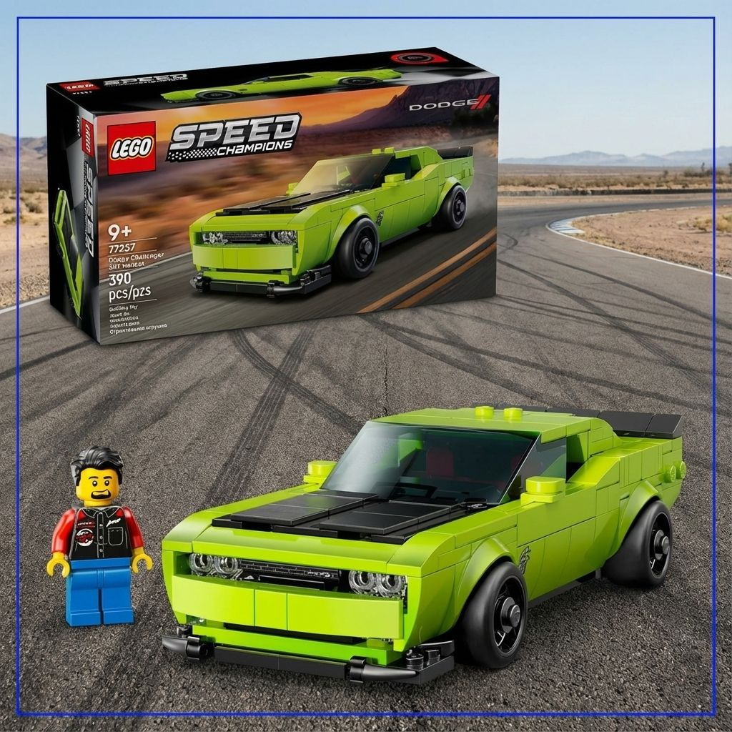 Конструктор LEGO 77237 Dodge Challenger SRT Hellcat с пластиковыми ...