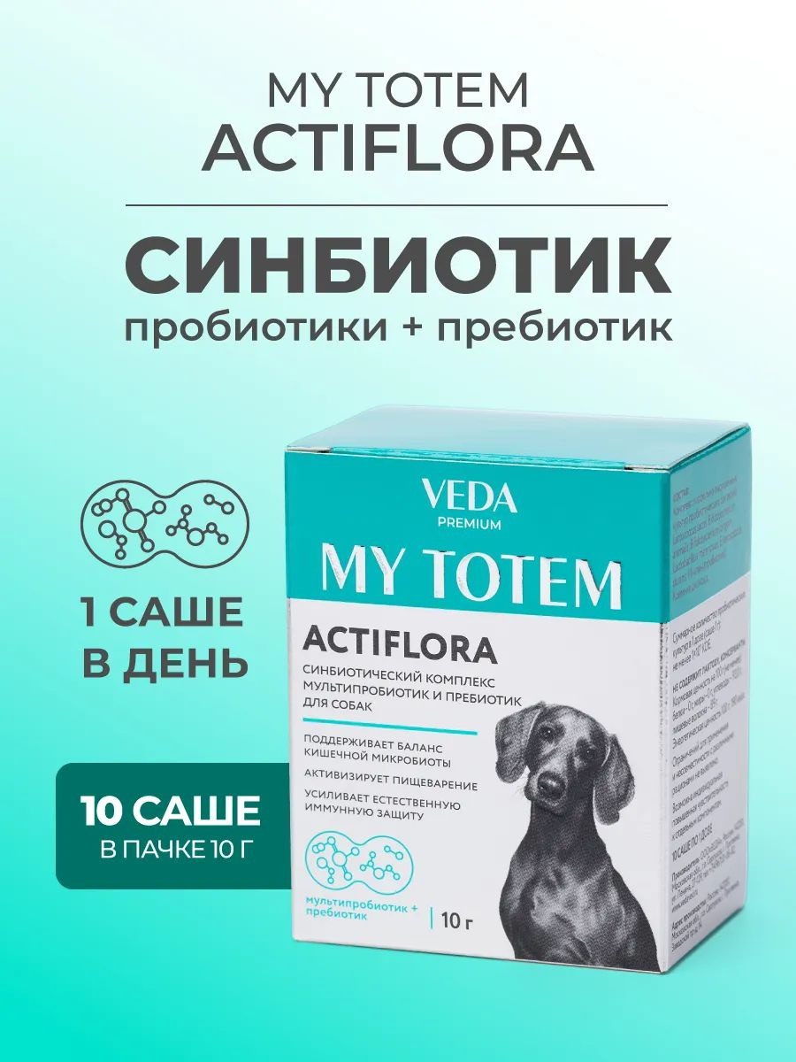 Пробиотики и пребиотик для собак, синбиотический комплекс Veda ...