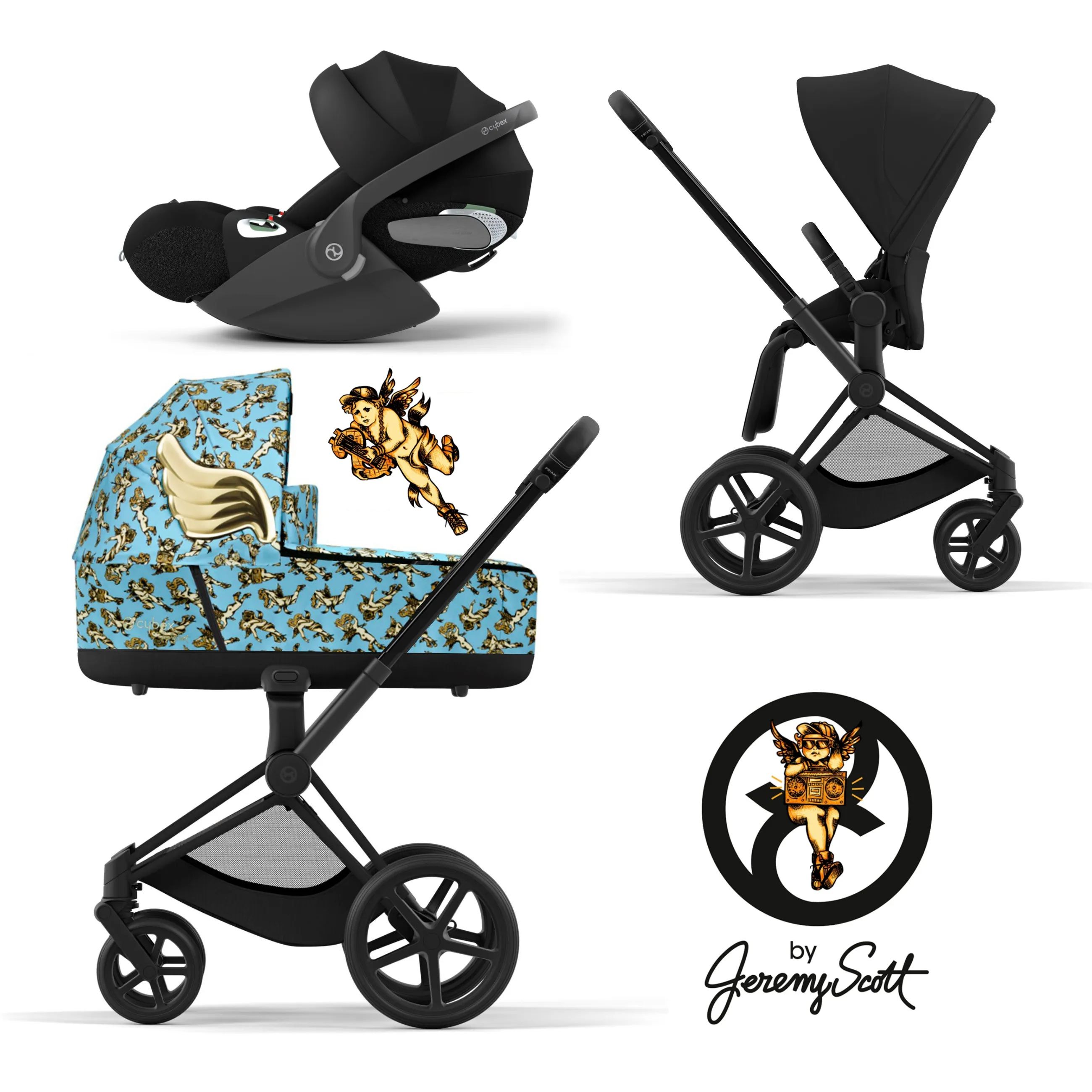 Cybex Priam IV (обновленная версия) Коляска 3 в 1, шасси Matt Black ...