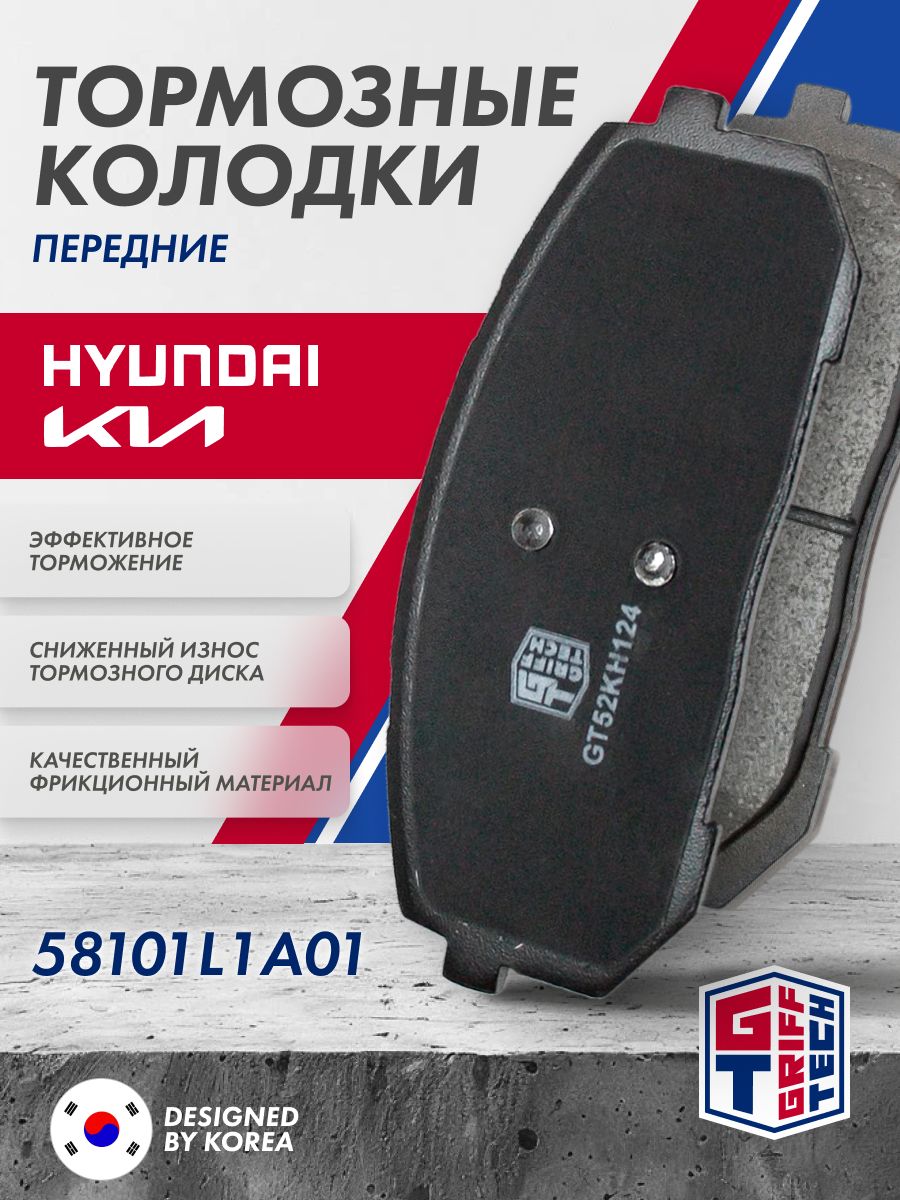 Колодки тормозные передние Hyundai Sonata KIA K5 Хендай Соната Киа К5 ...