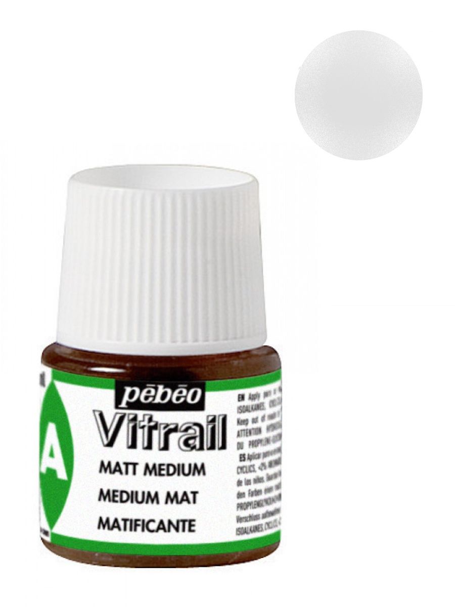 Pebeo Матовый медиум Matt Medium для витражных красок Vitrail, 45мл ...