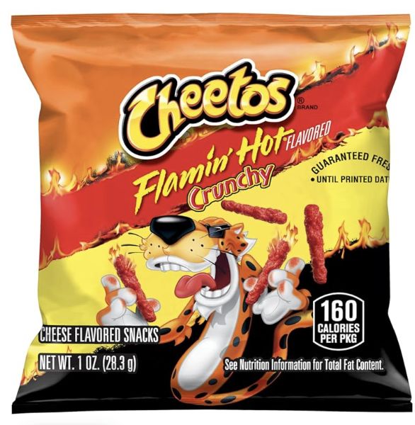 Cheetos Flamin Hot Crunch кукурузные со вкусом сыра и острой приправы ...
