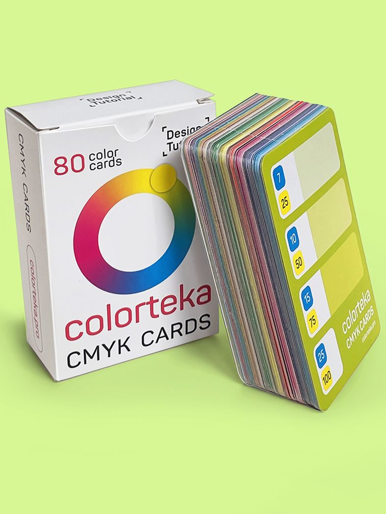 CMYK CARDS цветовые карточки для графического дизайнера COLORTEKA ...