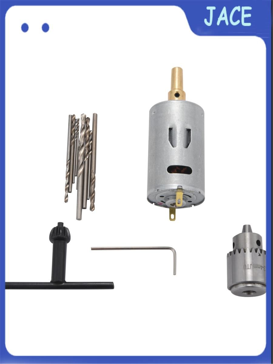 Dc 12V Motor Small Ручная дрель Pcb Компактный набор с 10Pc 0.5-3Mm ...