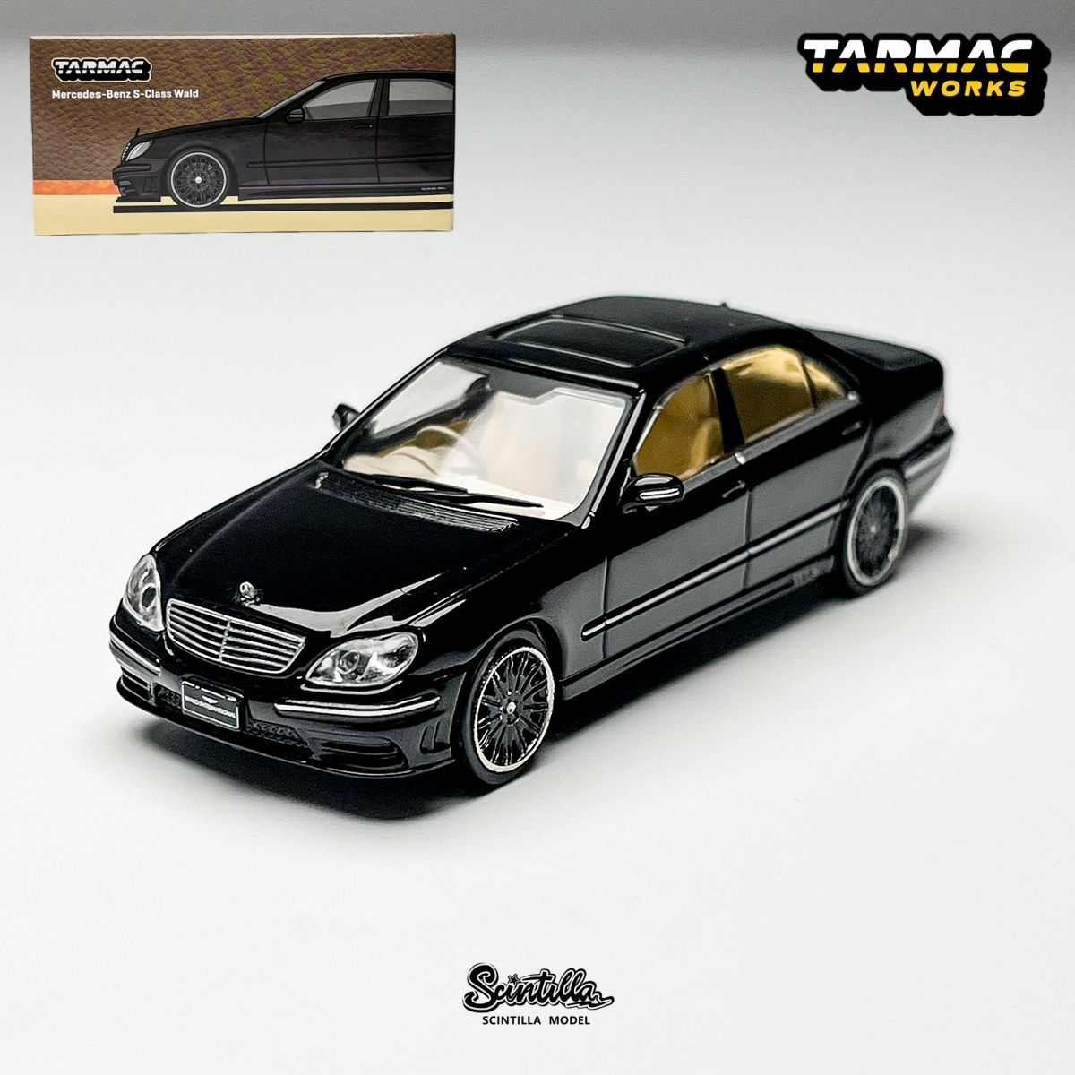 Машинка Tarmac works 1/64 #Mercedes-Benz S-Class Wald Black Литой под ...