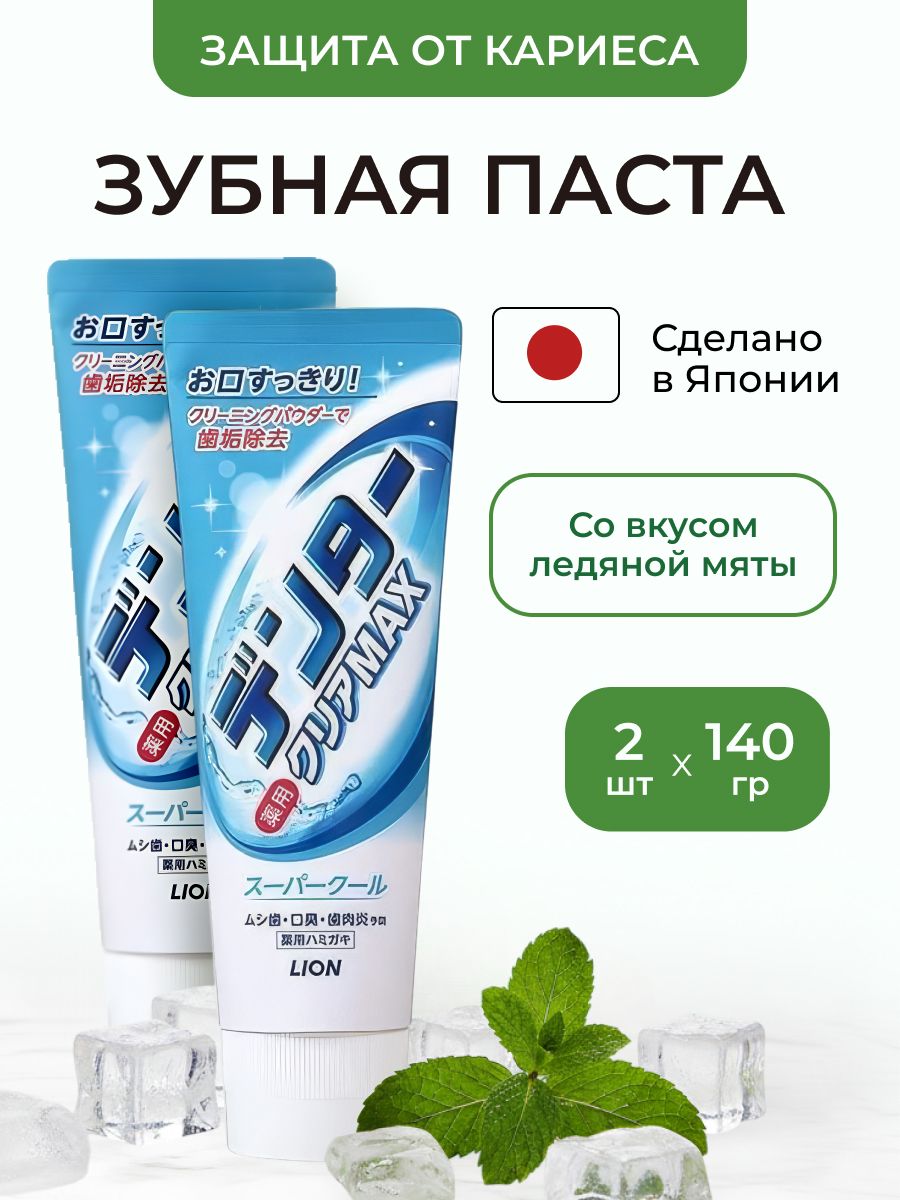 Японская зубная паста Dentor Clear MAX с микрогранулами для защиты от ...