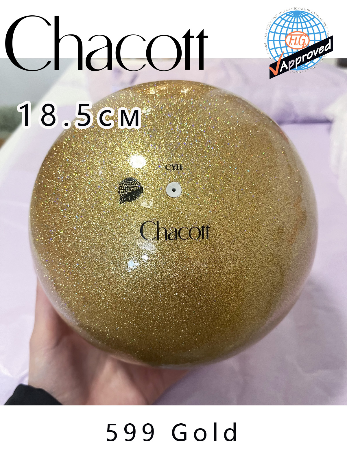 Мяч Chacott Jewelry Ball 18.5 см FIG Сертифицирована 599 Gold купить на ...