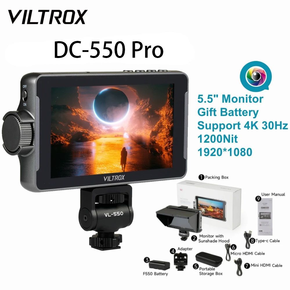 VILTROX DC-550 Монитор камеры купить на OZON по низкой цене (3293971371)