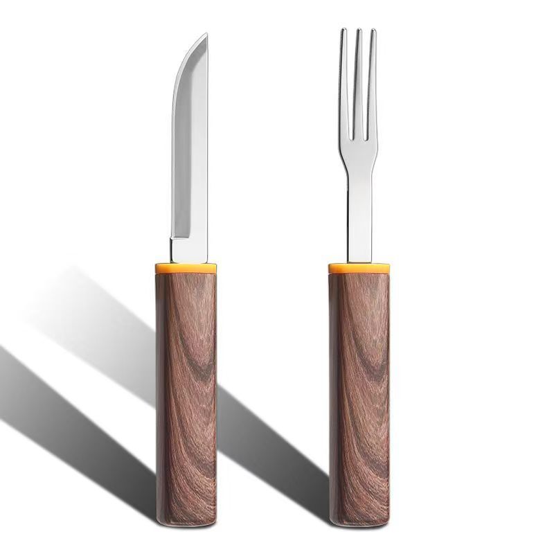 Набор вилка и ложка для салата dxcj 1 предм. коричневый купить на OZON ...