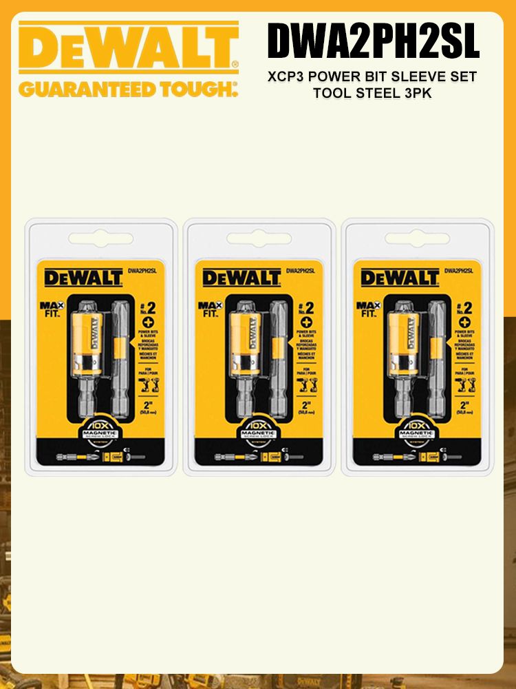 DEWALT DWA2PH2SL Набор бит и втулок XCP3 Power Max Fit Phillips #2 S X ...