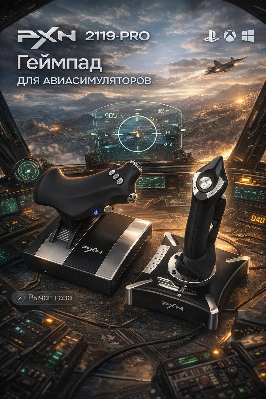 Геймпад для авиасимуляторов PXN-2119 Pro купить на OZON по низкой цене ...