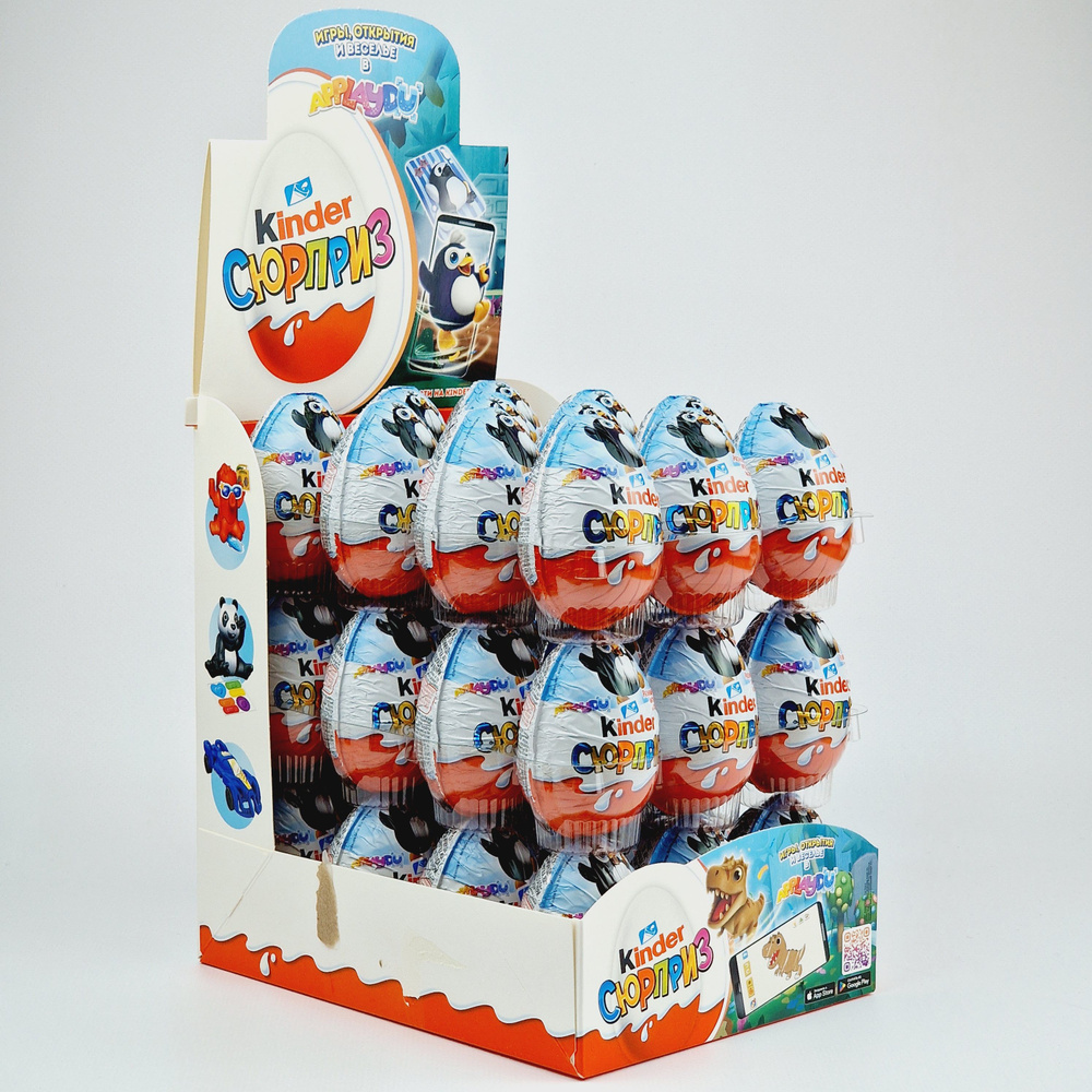 Киндер Сюрприз Яйцо Kinder База из молочного шоколада с игрушкой внутри ...