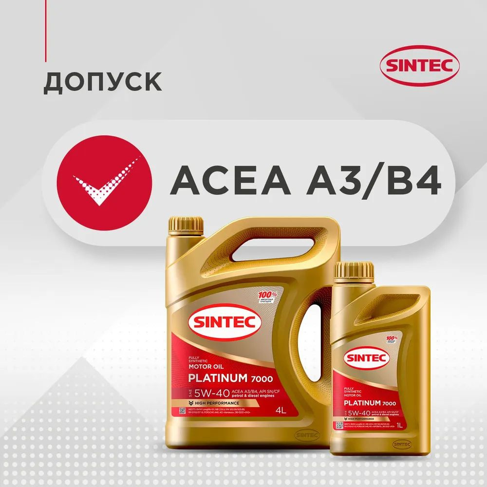 Масло моторное SINTEC 5W-40 Синтетическое - купить в интернет-магазине ...