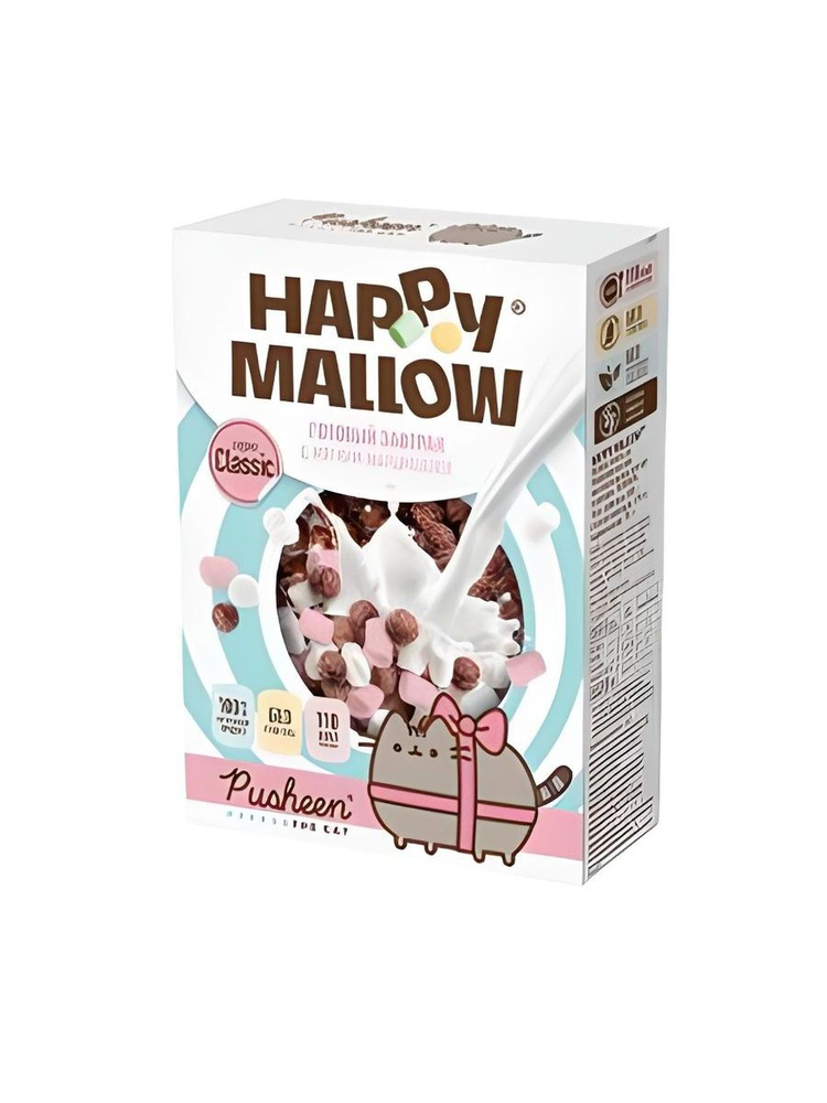 Готовый завтрак Happy Mallow Pusheen, шарики с мягким маршмеллоу, 240 г ...