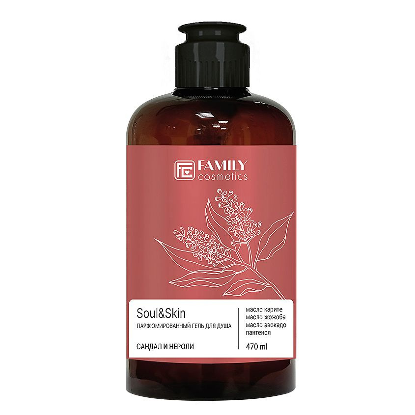 Family Cosmetics Гель для душа, Soul & Skin, Сандал и Нероли ...