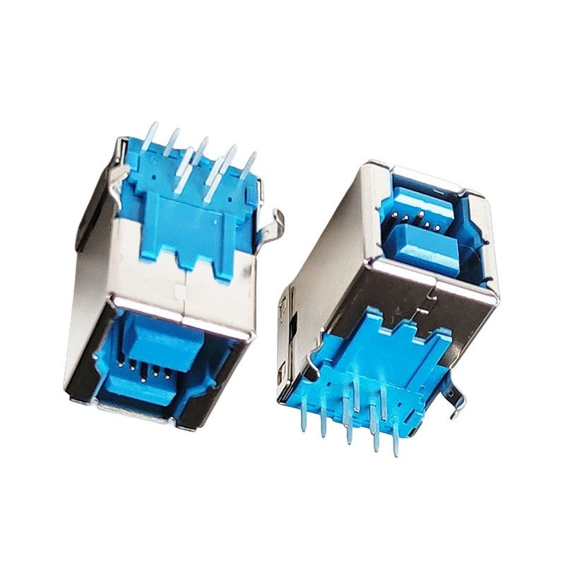 5 шт. Разъем USB розетка, тип B 3.0, контакты на плату, угловой, USBB-3.0-1J - купить с ...