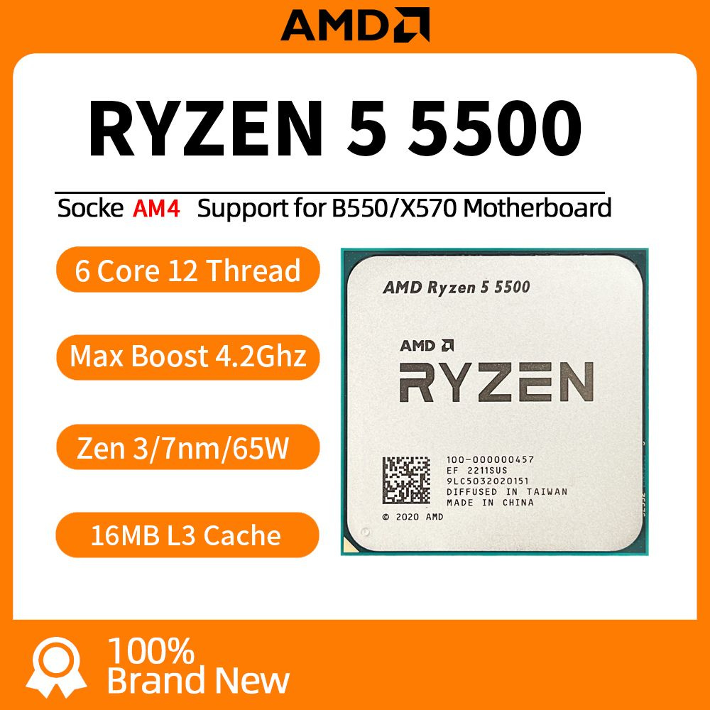 Процессор AMD Ryzen 5, OEM (без кулера), 6 яд., 3.6 ГГц купить по ...