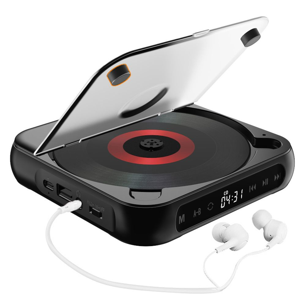 Портативный CD-плеер перезаряжаемый MEGICOT с Bluetooth светодиодным ...
