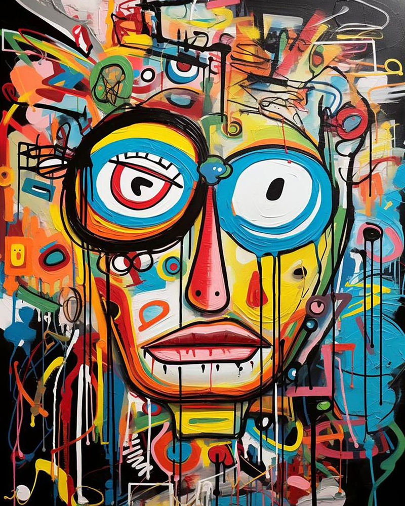 Картина по Номерам 40х50 Абстрактные граффити / Раскраска Набор для ...