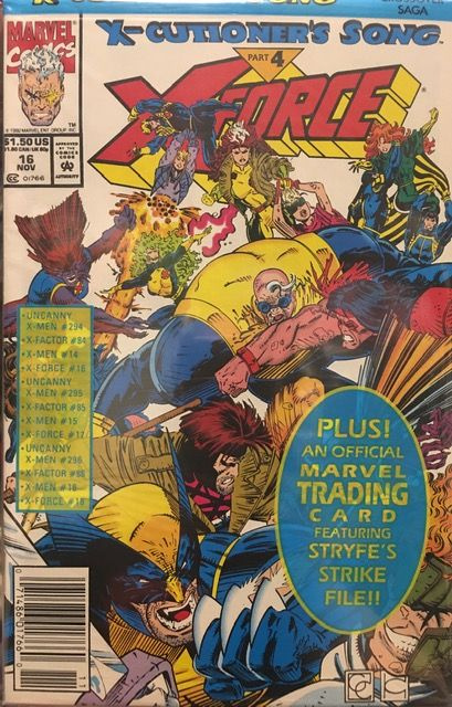 X Force #16 X-Cutioner's Song (with Marvel Trading Card) Официальный ...