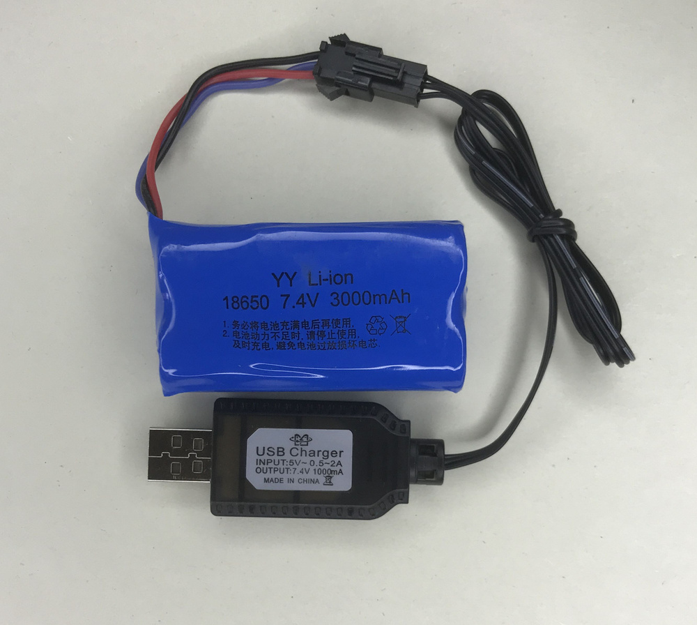 1 шт. аккумулятор АКБ батарейка размер 18650 двойная 7.4v, 3000 mAh ...