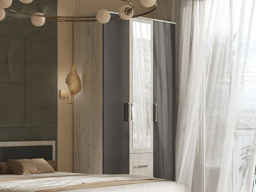 Шкаф распашной Мебельная компания «МиФ» Фиеста NEW_Фиеста NEW Шкаф 3-х ...