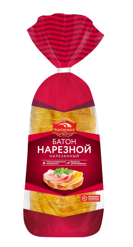 Батон Черемушки нарезной высший сорт в нарезке, 400г, 9 шт. - купить с ...