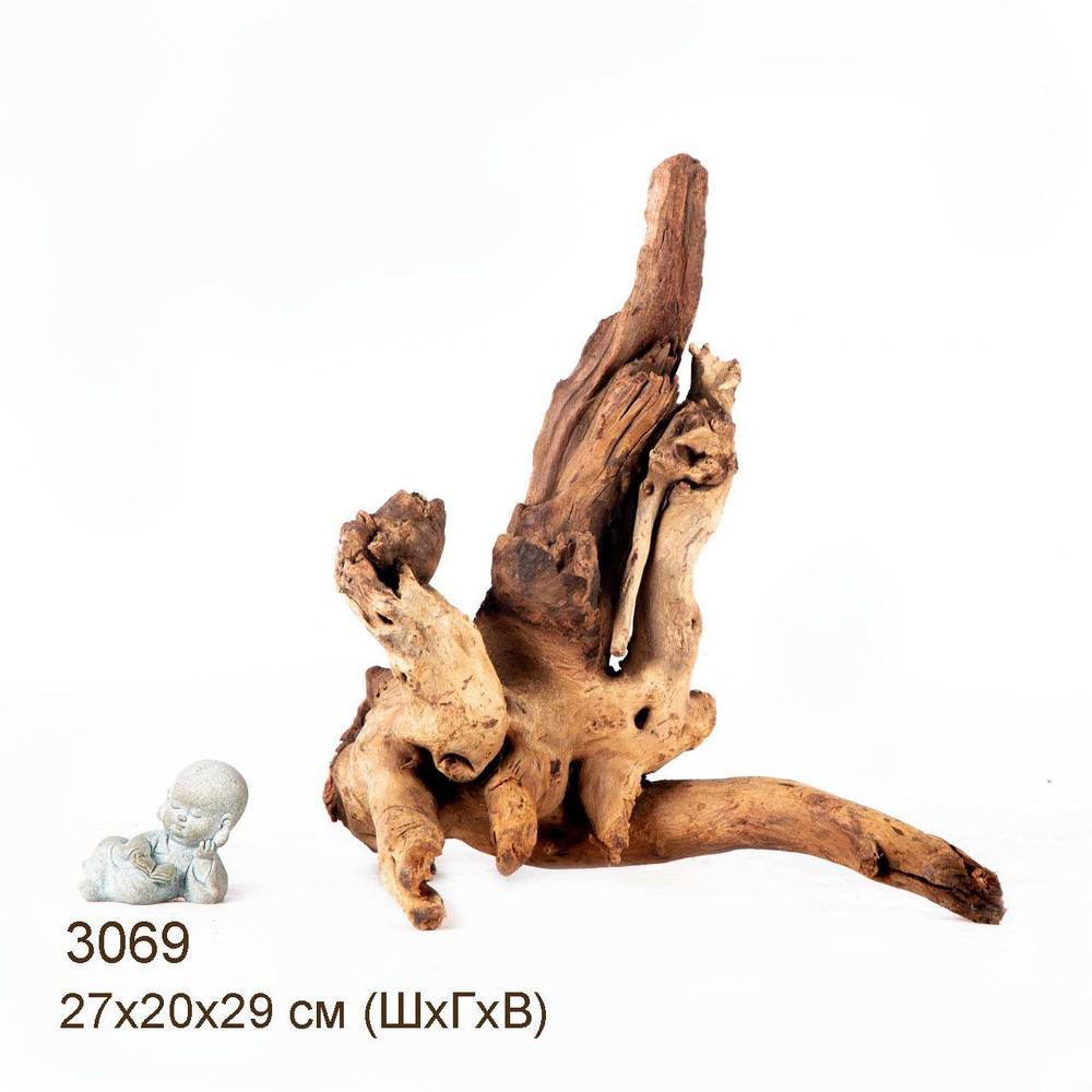 Коряга для аквариума натуральная. Мангровая - XL. Декорация MASHA BLOOM ...