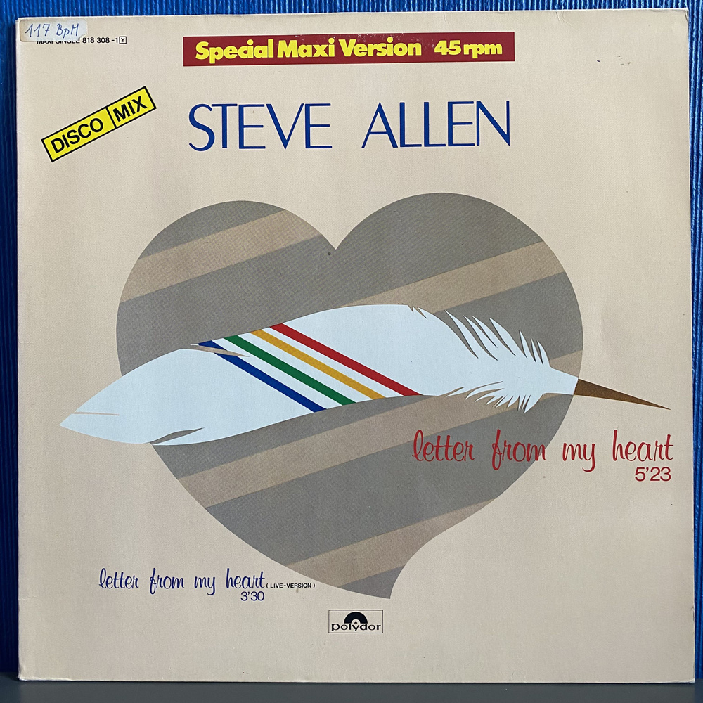 Steve Allen. Letter From My Heart (Italo Disco) NM ПЕРВЫЙ ПРЕСС! 1984 ...