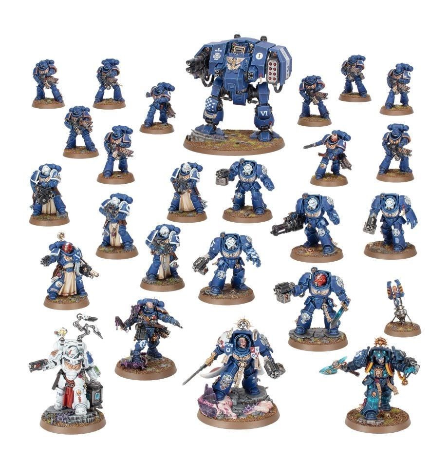 Смола Миниатюра Warhammer 40000 Leviathan Box Marine Half Space Marines ...