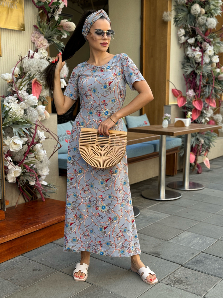 Платье женское летнее макси длинное MARMELAD, Женский, На любой сезон, размер 44, материал Софт ...