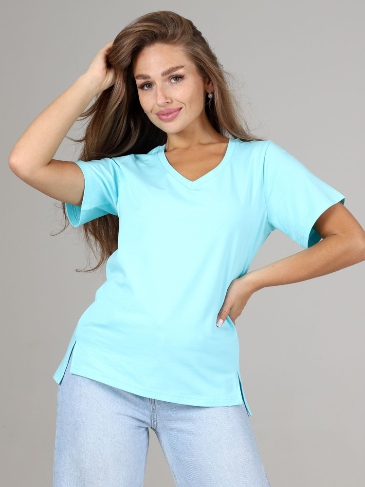 Футболка IS TEKS, размер 58, цвет мятный, 95%хлопок; 5% лайкра - купить ...