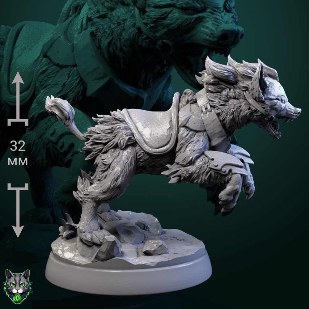 Миниатюра фигурка для настольных игр ДнД ( DnD ) Гиена (Hyena) масштаб ...