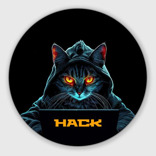 Hack cat КРУГЛЫЙ Коврик для мыши купить на OZON по низкой цене (1703910715)