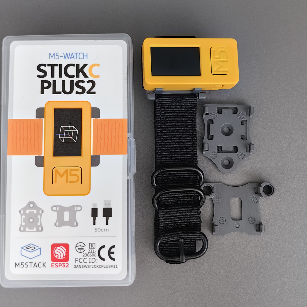 M5Stack StickC Plus2 набор наручных часов ESP32 Чёрный ремешок для ...