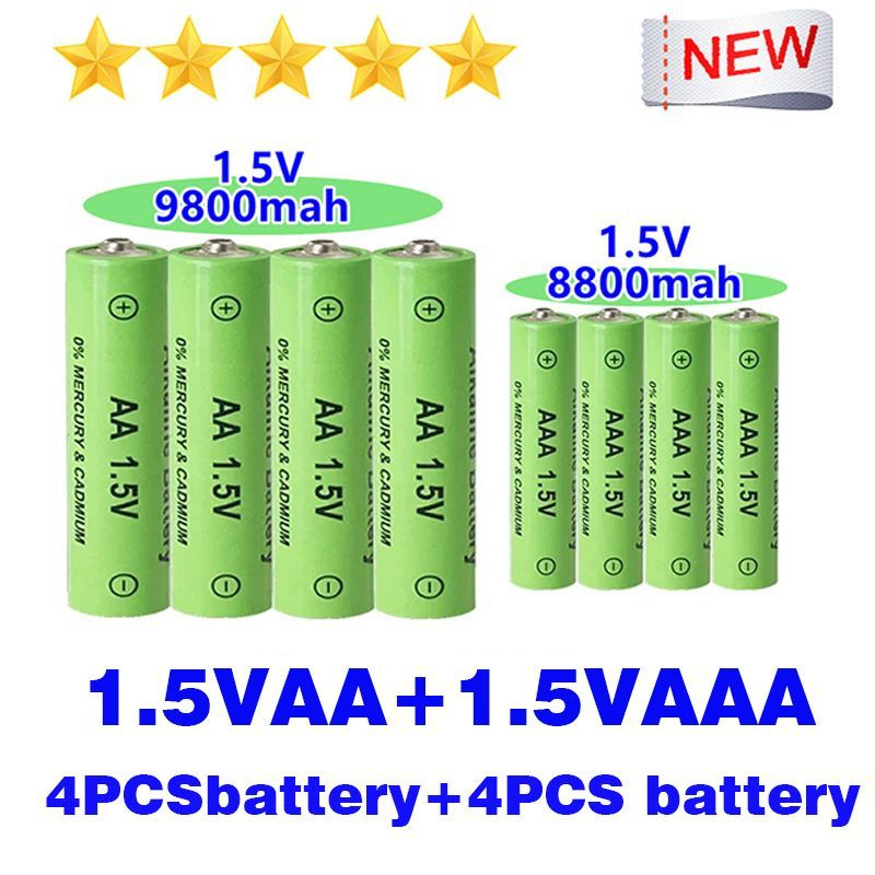 AA + AAA / AA1.5V9800mAh / 1.5VAAA 8800mah Щелочной аккумулятор дистанционно управляемый ...