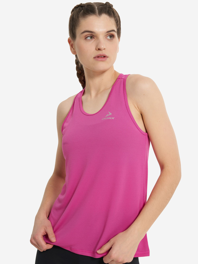 Майка Женский Demix розовый, размер 46 Полиэстер Спортивный Вьетнам ...