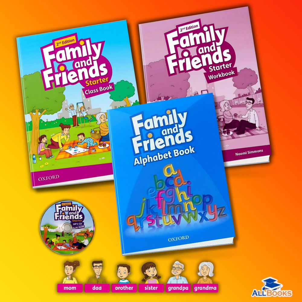 Family and Friends Starter комплект+ Alphabet Book+Multy ROM MP3-CD ...